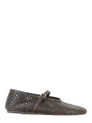 PANTANETTI Woven Strap Ballet Flats Brown