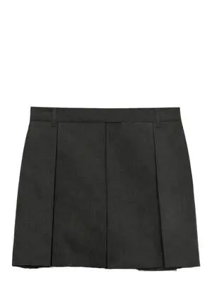 MSGM Pleated Mini A-line Skirt - Grey