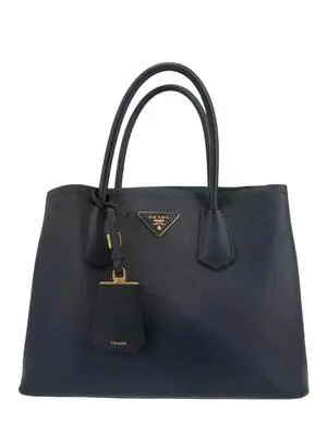 Prada 2020s Double Top Handle Handbag - Blue