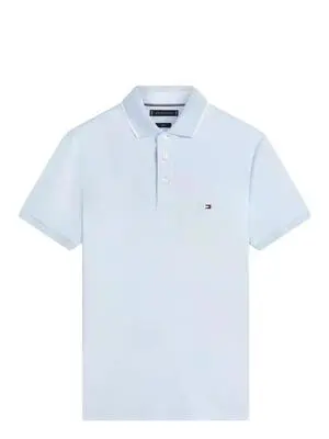 Tommy Hilfiger Stripe-collar Polo Shirt - Blue