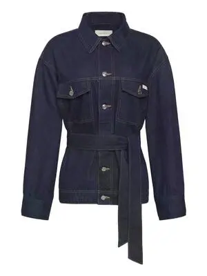 Calvin Klein Belted Button-fastening Jacket - Blue