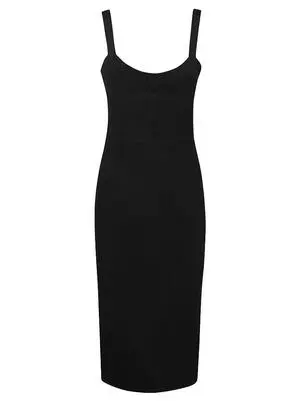 Patrizia Pepe Sleeveless Midi Dress - Black