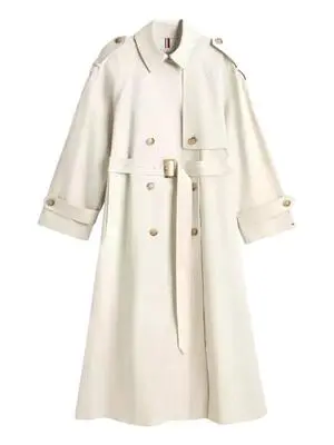 Tommy Hilfiger Belted Double-breasted Coat - Neutrals