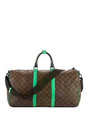 LOUIS VUITTON Keepall Bandoulière Monogram Holdall - Brown