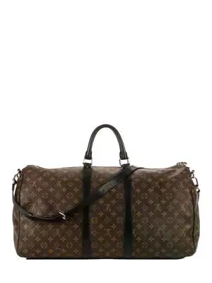 LOUIS VUITTON Keepall Bandoulière Monogram Holdall - Brown