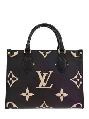 LOUIS VUITTON Onthego Monogram Leather Small Bag Black