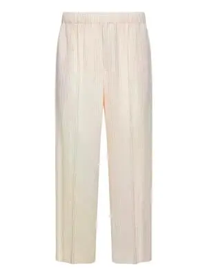Issey Miyake Elasticated Pleated Trousers - Neutrals