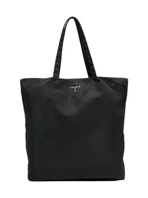 Prada 1990s Tessuto Robot Tote Bag - Black