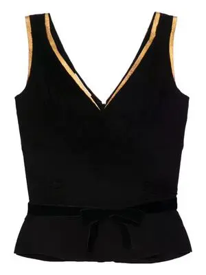Prada V-neck Top - Black