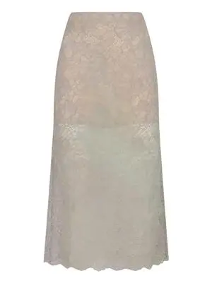 ROTATE BY BIRGER CHRISTENSEN Lace Midi Skirt - Grey