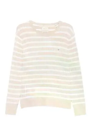 Gant Striped Knit Sweater - Neutrals