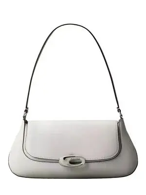 Calvin Klein Engraved-logo Shoulder Bag - White