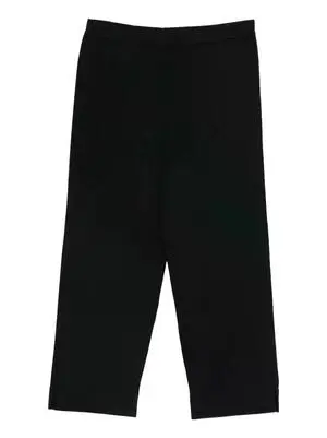 Soft Goat Elasticated-waistband Trousers - Black