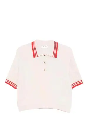 SOFT GOAT Striped Polo Top