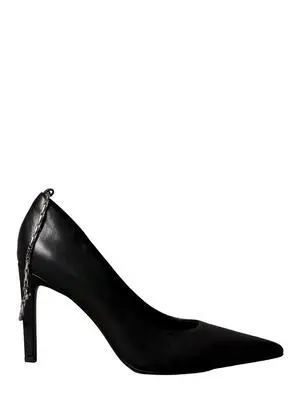 Calvin Klein Chain-embellished Pointed-toe Pumps - Black
