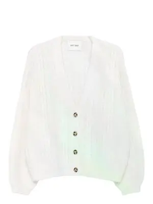 Soft Goat Buttoned Cardigan - White