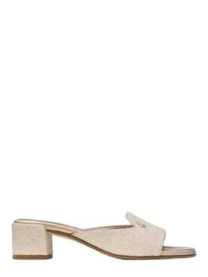 JIMMY CHOO Logo Plaque Sandals - Neutrals