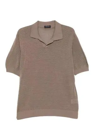 Tagliatore Finday Open-knit T-shirt - Brown