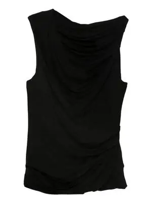 ENTIRE STUDIOS Draped Sleeveless Top - Black