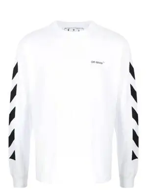 Off-White Diagonal Long-sleeve T-shirt White