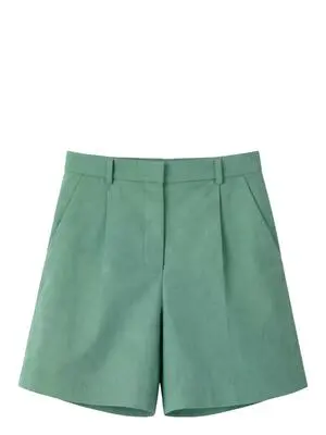 Max Mara Pleated Tailored Shorts - Green
