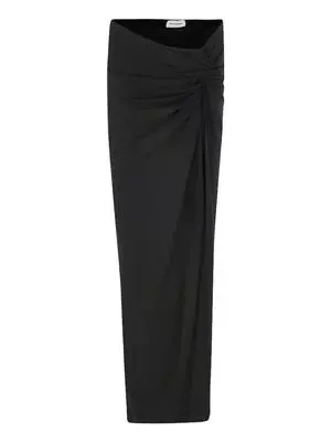 Andamane Zohra Twist-detail Maxi Skirt - Black