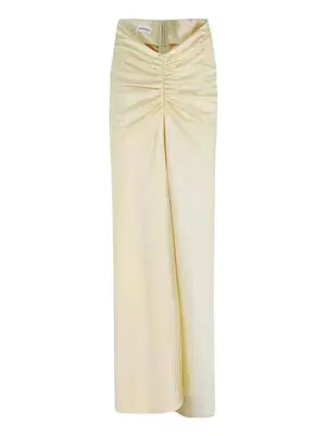 Andamane Iris Maxi Skirt With Ruched Detailing - Neutrals