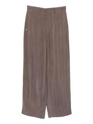 SAMUEL GUÌ YANG Button Detailed Straight-leg Trousers - Brown