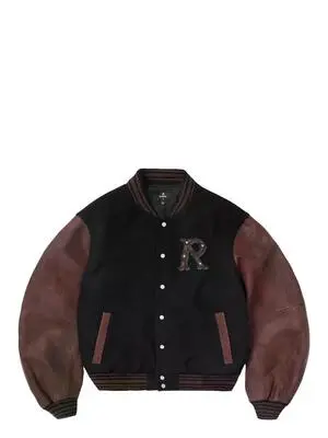 REPRESENT Logo Appliqué Bomber Jacket - Black