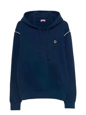 Kenzo Logo-appliqué Hoodie - Blue
