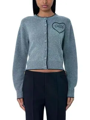 Chloé Cropped Cardigan - Grey