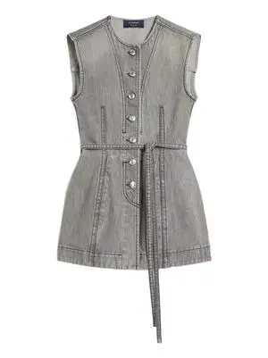 Max Mara Belted Gilet - Grey
