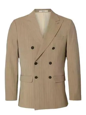 SELECTED Pinstriped Blazer - Neutrals