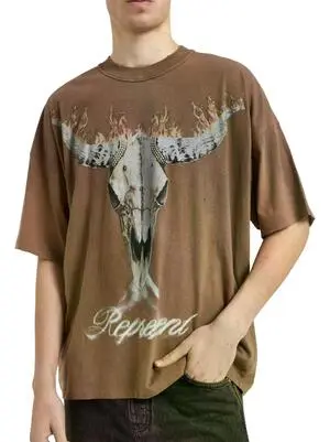 REPRESENT Graphic T-shirt - Brown