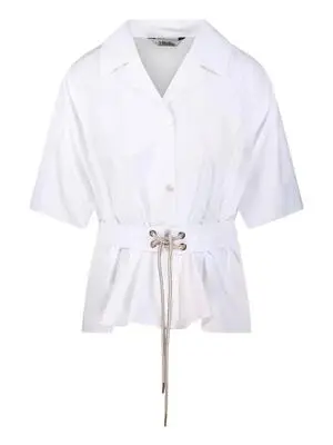 Max Mara Carisma Belted Shirt - White