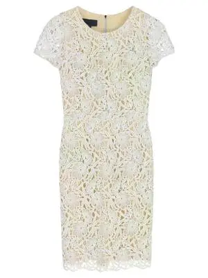 Burberry Lace Detailed Midi Dress - White