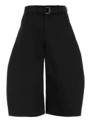 Sacai Cotton Bermuda Shorts - Black