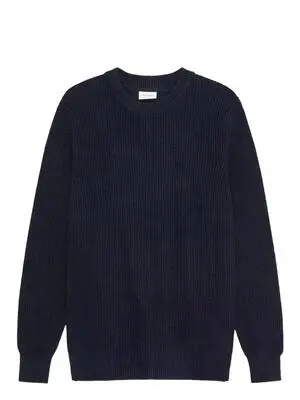 LES DEUX Gary Ribbed Crew-neck Sweater - Blue