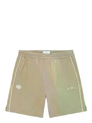 LES DEUX Smith Logo-embroidery Shorts - Neutrals