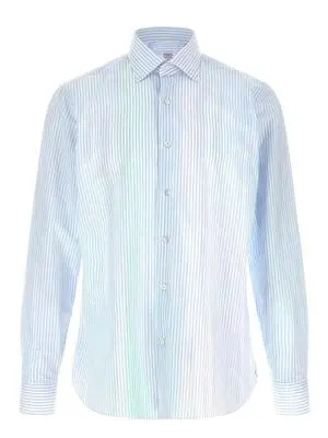 BORRIELLO NAPOLI Striped Buttoned Shirt - Blue