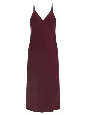 Norma Kamali V-neck Slip Dress - Red