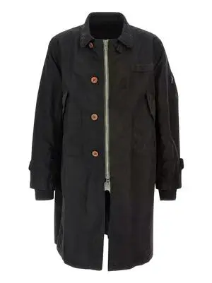Sacai Layered Coat - Black