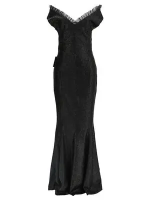 Norma Kamali Sequin Off-the-shoulder Dress - Black