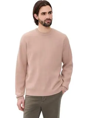 FRAME Ribbed Crew Neck Sweater - Light Mauve