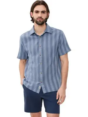 FAIR HARBOR Oasis Textured Shirt - Maritime Stripe