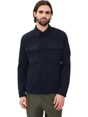 Vince Double Slub Shirt Jacket - Coastal