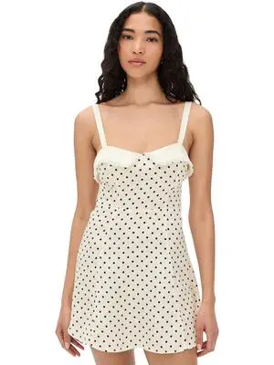 For Love & Lemons Minnie Dot Mini Dress - Red