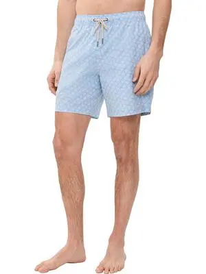 FAIR HARBOR The Bayberry Swim Trunks - Sky Blue Shells