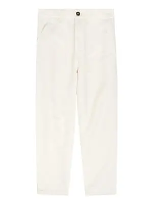 Brunello Cucinelli Relaxed Linen And Cotton-blend Trousers - Off White