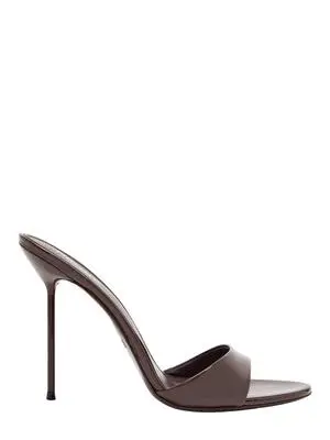 Paris Texas Lidia 105 Patent Leather Mules - Brown